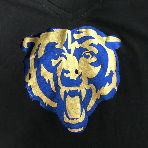 H&M | Tops | Hm Basic Tee W Foiled Tiger In Blue Gold M | Poshmark